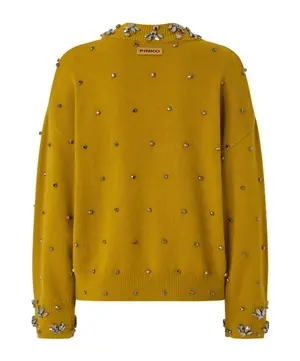 Pinko Crystal-embellished V-neck Sweater