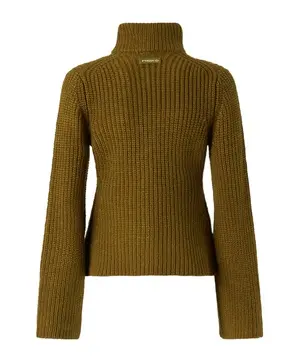 Pinko Ribbed-knit High Neck Cardigan
