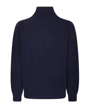 Canali Wool-cashmere Blend Zip-up Sweater