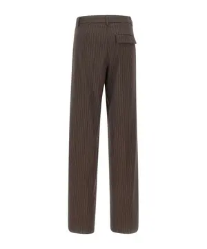 Marella Pinstriped Wide-leg Trousers