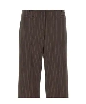 Marella Pinstriped Wide-leg Trousers