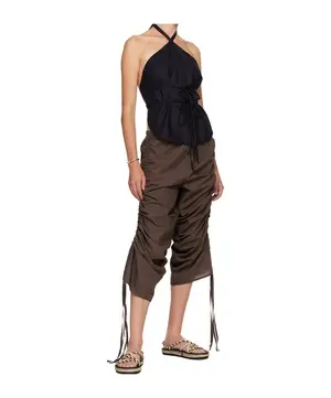 BASERANGE Ruched Drawstring Casual Pants