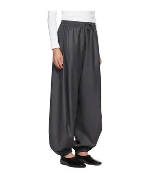 RÓHE Drawstring Elasticated Cuff Wool Trousers