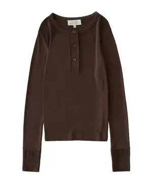 Studio Nicholson Long Sleeve Henley Knitwear