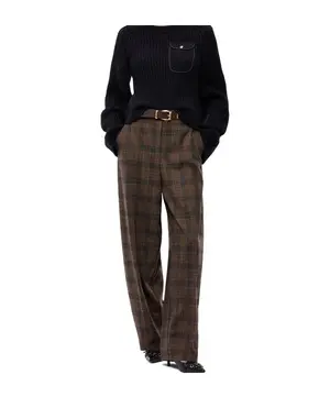 Pinko Ribbed-knit Epaulette Sweater