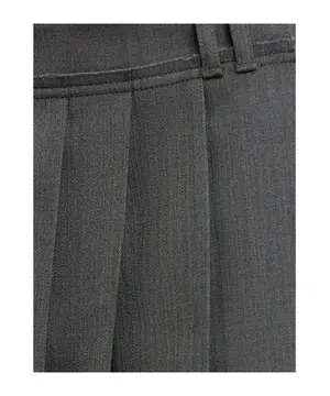 Acne Studios Pleated Wool Blend Mini Skirt