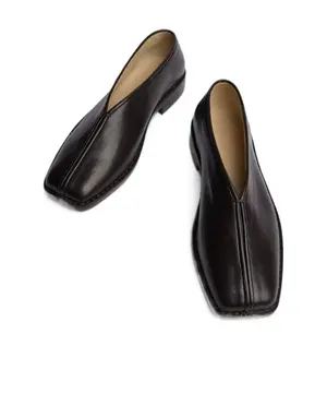 LEMAIRE Flat Piped Leather Slippers