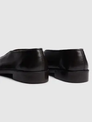 LEMAIRE Flat Piped Leather Slippers