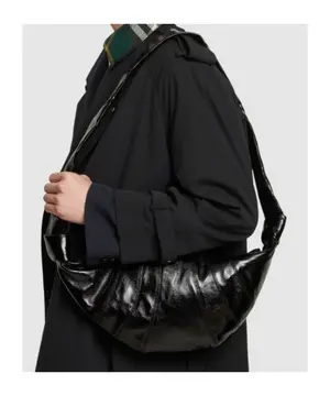 LEMAIRE Medium Croissant Coated Cotton Crossbody