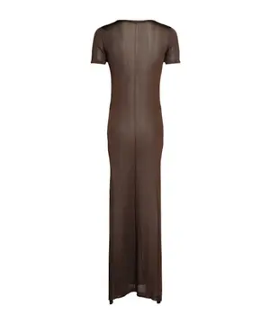 LEMAIRE Shiny Viscose Column Dress With Slits
