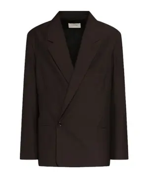 LEMAIRE Soft Double Breast Jacket - Black