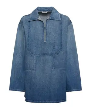 Auralee Collared Denim Shirt
