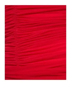 Magda Butrym Strapless Draped Jersey Long Dress