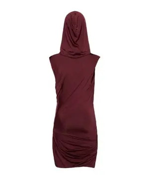 Magda Butrym Draped Viscose Mini Dress W/ Hood