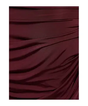 Magda Butrym Draped Viscose Mini Dress W/ Hood