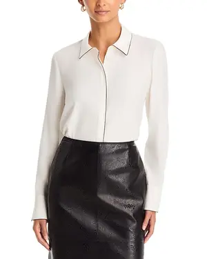 Lafayette 148 New York Scottie Silk Blouse