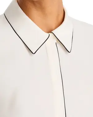 Lafayette 148 New York Scottie Silk Blouse