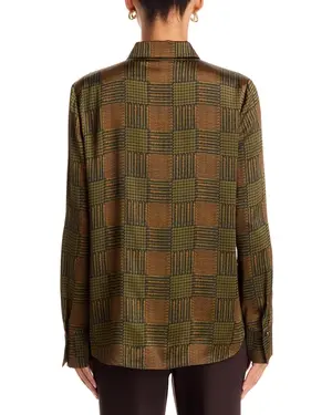 Lafayette 148 New York Silk Printed Shirt