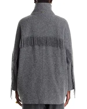 Herno Fringed Alpaca Blend Coat