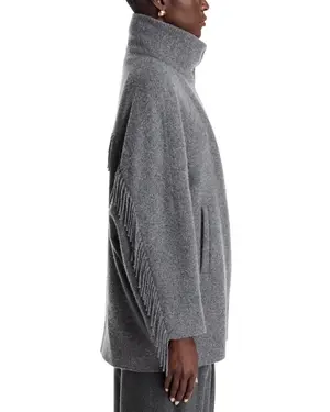 Herno Fringed Alpaca Blend Coat
