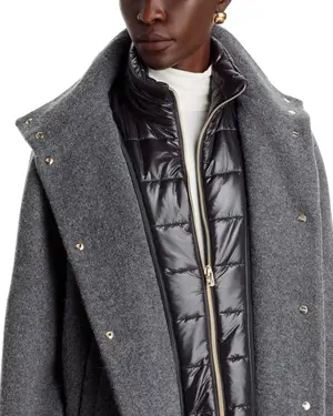 Herno Fringed Alpaca Blend Coat