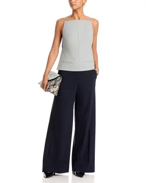 Theory Wool Stretch Back Pleat Classic Trousers