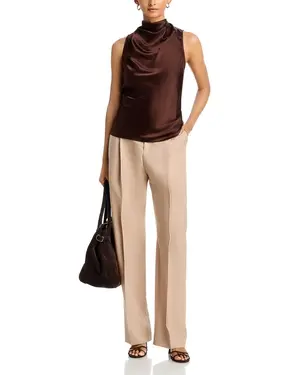 Helmut Lang Tie Neck Sleeveless Silk Top