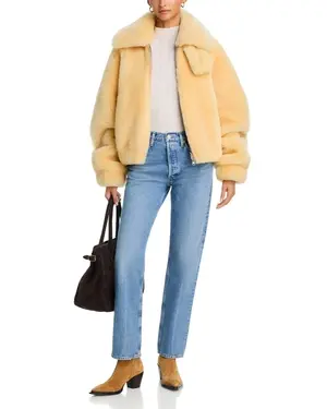 Helmut Lang Shearling Bomber Jacket