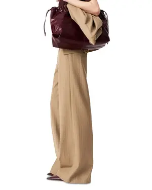 Maje Pinstriped Flared Suit Trousers