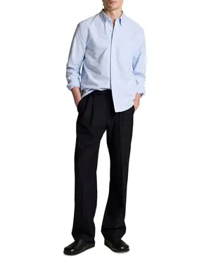 Vince Straight Fit Oxford Long Sleeve Button Down Shirt