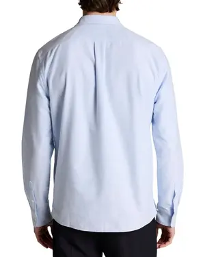 Vince Straight Fit Oxford Long Sleeve Button Down Shirt