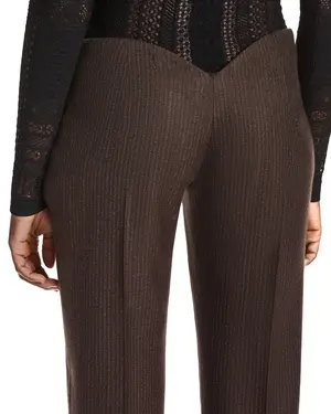Alexander McQueen Wool Pinstripe Straight Leg Pants