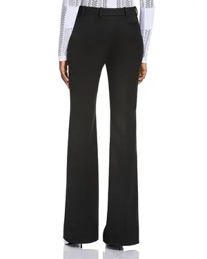 Alexander McQueen Wool Barathea Bootcut Leg Pants