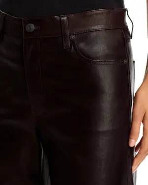 FRAME The Leather High Rise Swing Jeans
