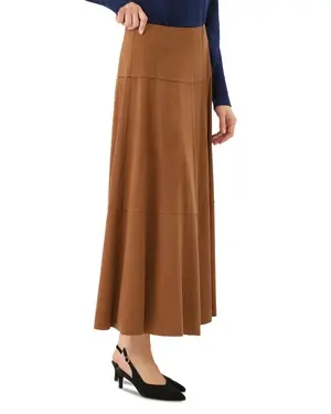 Karen Kane Tiered Faux Suede Midi Skirt