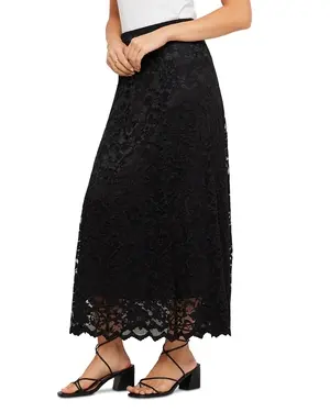 Karen Kane Petites Lace Midi Skirt