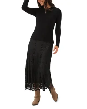 Karen Kane Petites Lace Midi Skirt