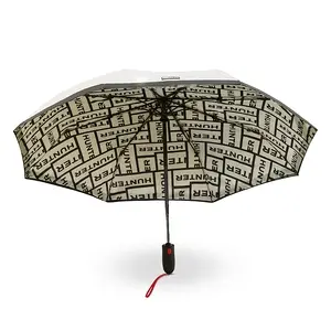 HUNTER LUGGAGE Hunter Double Sided Compact Umbrella Island Fossil/hunter Logo