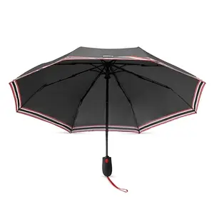 HUNTER LUGGAGE Hunter Signature Stripe Compact Umbrella - Black