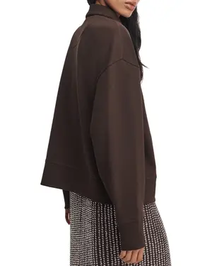 Rag & Bone The Everyday Terry Cotton Half Zip Sweatshirt