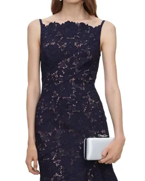 SELF-PORTRAIT Spiral Lace Midi Dress