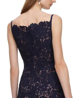 SELF-PORTRAIT Spiral Lace Midi Dress