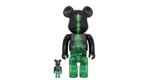 BE@RBRICK Eiffel Tower 100% & 400% Green Dress Ver. 100% & 400% Set Green - Multicolor