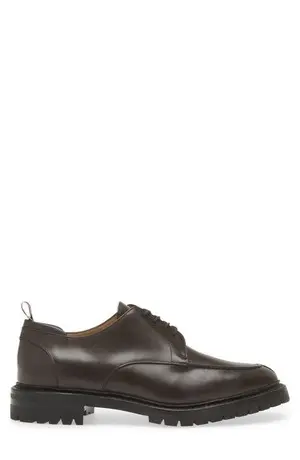 Thom Browne Leather Apron Toe Derby With Lug Sole