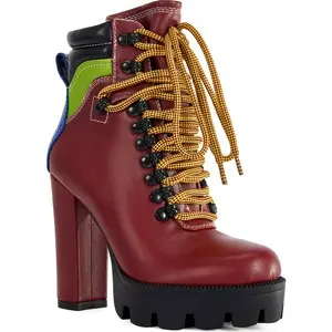 AZALEA WANG Deutch Lace Up Bootie