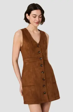 French Connection Laney Faux Suede Minidress
