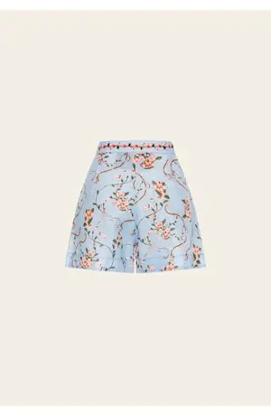 Agua Bendita Maratea Navegante High-waisted Printed Shorts
