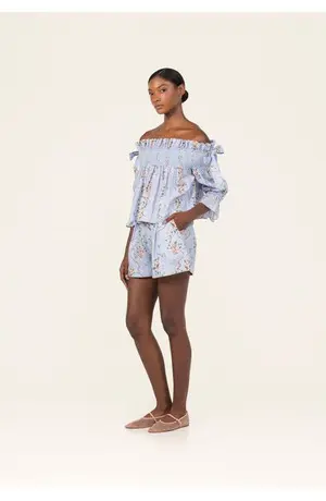 Agua Bendita Maratea Navegante High-waisted Printed Shorts