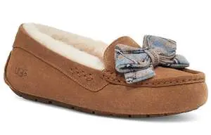 UGG Ansley Plaid Bow Moccasins
