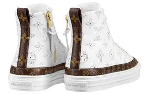 LOUIS VUITTON Stellar High Top Sneakers - White/brown/black